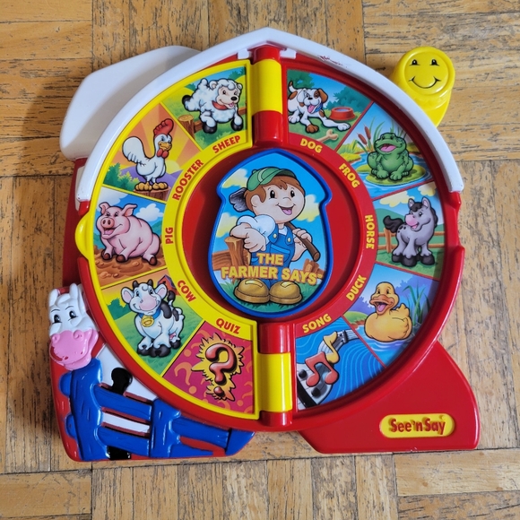 Mattel | Toys | Mattel The Farmer Says See N Say Toy Red And Yellow ...
